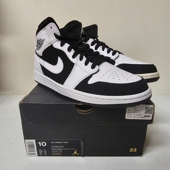 Jordan | Shoes | Brand New Jordan Mid White Black Reverse Panda Size 1 ...